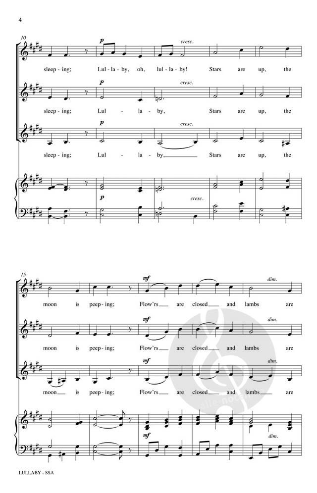 Lullaby von Jonny Priano » Frauenchor Noten online kaufen