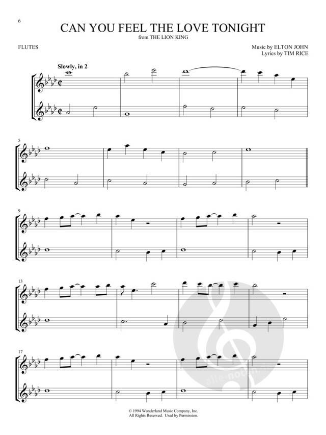 Disney Songs for 2 Flutes » Flöte Noten online kaufen