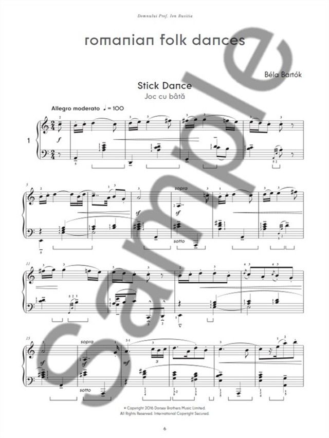 Romanian Folk Dances von Béla Bartók » Klaviernoten